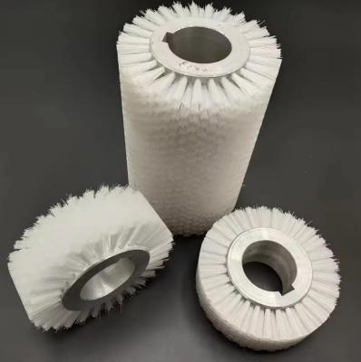 China Industrial Cleaning Nylon Abrasive Wire Small Dust Removal Bristle Hollow Round Brush Roller Brush for sale