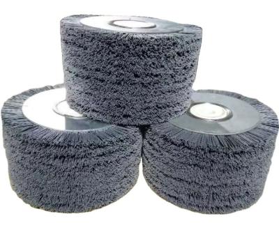 China Poffen 250mm slijpdraadwiel Nylon borstels Roestvrij staal draad cirkelborstel Staaldraadborstels voor potpoetsmachine for sale