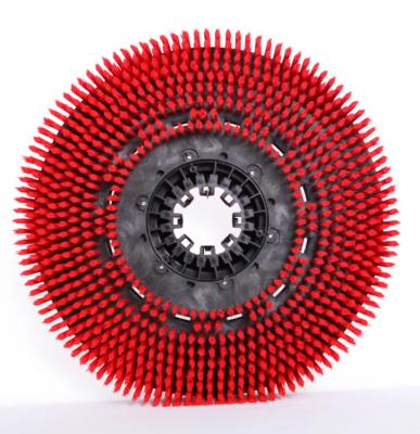 China Pincel vermelho de polir de trabalho pesado Disco de ferramenta rotativa Pincel máquina de limpeza de piso escova de limpeza de lavar roupa à venda