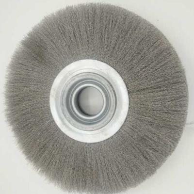 China 200mm High-Density Stainless Steel Wire Wheel Copper Wire Brush for Remove Burr for sale