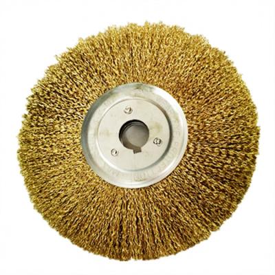 China Parallel 200 * 25mm Hole Steel Wire Wheel 0.3mm Wire Extended Steel Wire Wheel 8 Inches for sale