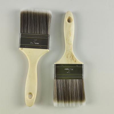 China 3-inch Thick Paint Brush Stainless Steel Iron Shell Poplar Handle  Dual Color Sharpened Wire Water-based Paint Brush for sale