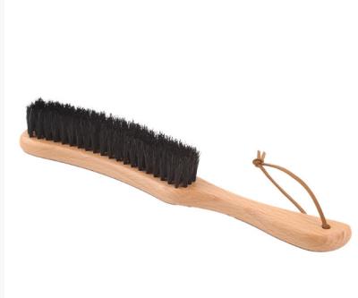 China Customized Logo Coat Hat Cleaning Dust Brush Horsehair Pig Hair Plastic Dusting Brush Wooden Brush for sale