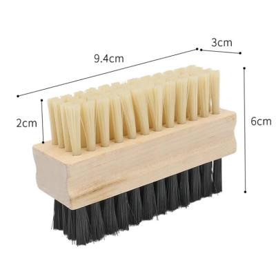 China Double Sided Beech Wood Block Brush Solid Wood Shoe Brush for sale