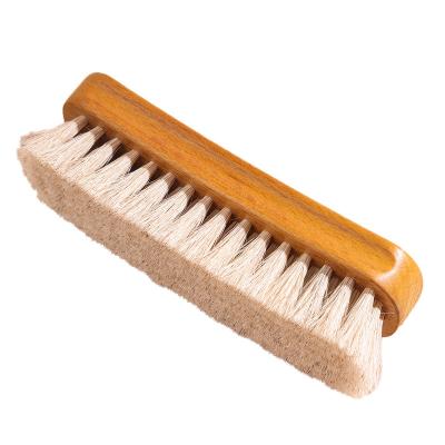 China Shoe Cleaner 100% Natural Wooden Horsehair Shine Shoe Brush Clothing Brush for sale