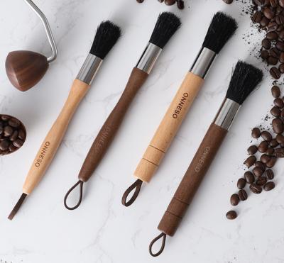 China Coffee Machine Brush Coffee Accessories Cleaning Brush Barista Brush for Coffee Grinder and Espresso Machine with Natural Hair for sale