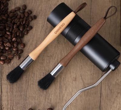 China Coffee Machine Brush Coffee Accessories Cleaning Brush Barista Brush for Coffee Grinder and Espresso Machine with Natural Hair for sale