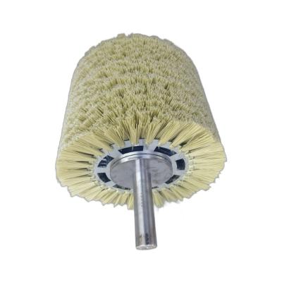 China Sliced Steel Wire Brush Diamond Sand Polishing Brush Roller for sale