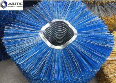 China Cleaning Rotary Snow Sweeper Brush For Bobcat Machine Wafer Brushes Blue Pink for sale