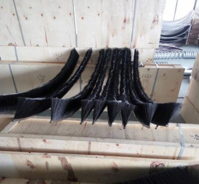 China Arc Curve Elevator Protective Brush Anti Clip Accessories Escalator Nylon Anti-Static Strip Brush for sale