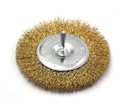 Cina Spazzola unita d'ottone grezza della ruota del cavo dello stinco a 1/4 pollici della sfortuna in vendita