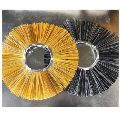 Cina Spazzatrice stradale d'acciaio Front Brush, Pin dei pp della scopa 8mm del wafer del trattore in vendita