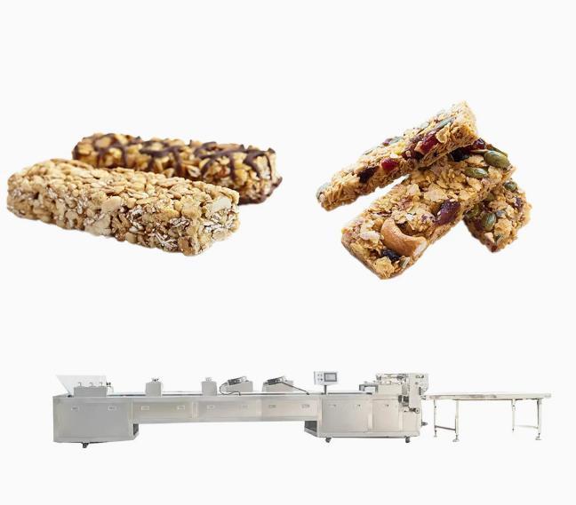 Rollers Flattening And Cutting Peanut Candy Bar Making Machine