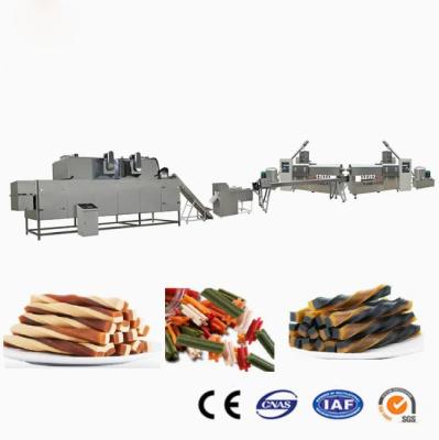 China Automaticlly Dog Meaty Stick Pet Food Making Machine Munchy Stip Making for sale