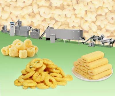 China High Yield Medium Capacity Puff Corn Snacks Making Machine / Equipment 380v SS304 for sale