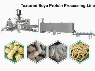 China Loose texture Soya Extruder Machine , corn puff making machine for sale