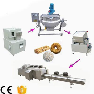 China Popped Rice Cake Making Machine / cereal puffing machine for millet , wheat for sale