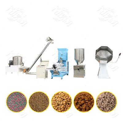 China Dry Floating Fish Feed Pellet Processing Line 200kg/H-6000kg/H Animal Pet Cat Dog Food Making Extruder Machine for sale