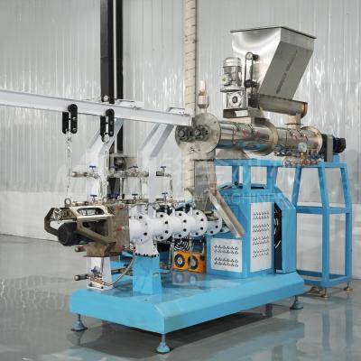 China Twin Screw Extruder Fish Feed Pellet Machine with 70-110 mm Screw Diameter Continuous & Automatic Operation 380V/50Hz for sale