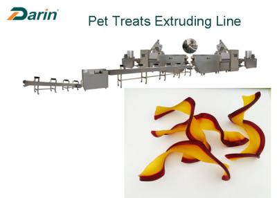 Cina Il colore gemellato ha torto la linea di produzione a macchina degli spuntini del cane della gomma da masticare dell'alimento per animali domestici di forma in vendita