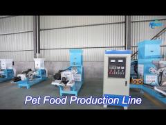 500-2000kg/h cat dog rabbit feed pellet making extrusion processing line