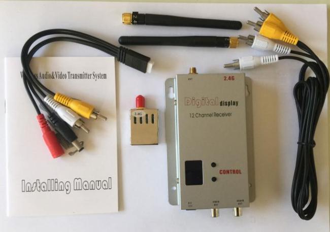 2.4Ghz 100mW Wireless Video Transmitter AV Output 4CHs Analog Sender