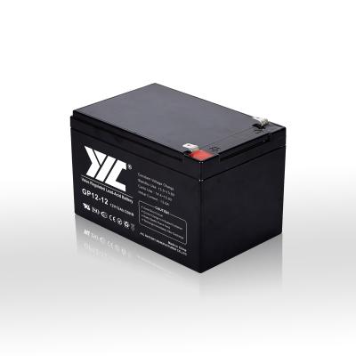 China 12V 12AH Elevator Emergency Battery Backup Financial Building Facility Battery for sale