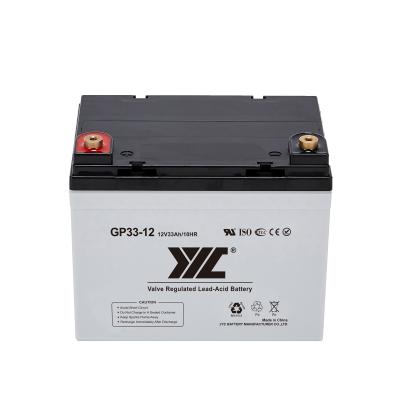 China Self Service Terminal ATM Battery 12V 33AH Financial Building Facility Battery for sale
