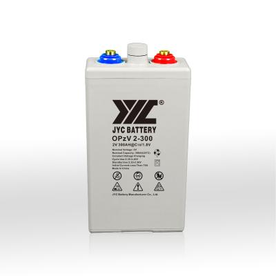 China Industrial VRLA OPzS Battery 2V 300AH Large Capacity Long Cycle Life Stable Output for Power Plant Storage for sale