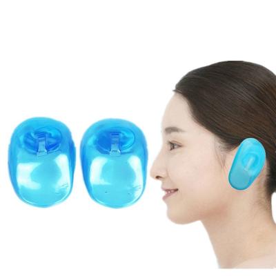 China Proteja as tampas da orelha do silicone, orelha clara azul do silicone para o uso pessoal/salão de beleza do cabeleireiro à venda