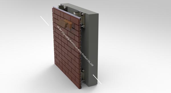 Terracotta Brick Wall Support Systems Customized Aluminium Extrusion Brackets