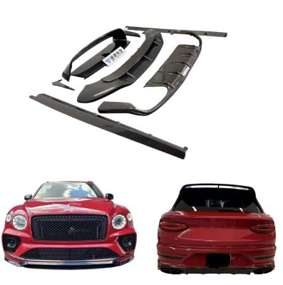 China Customized Bentley Bentayga Body Kit Carbon Fiber Front Lip Side Skirt Diffuser Spoiler for sale