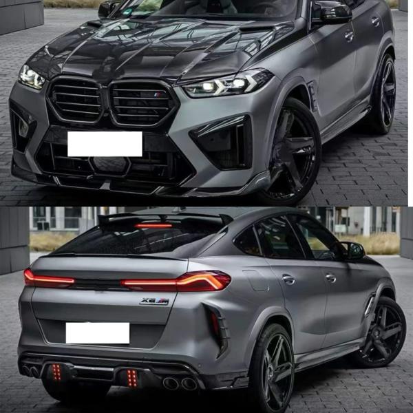 Quality BMW X6M Body Kit F96 BMW Carbon Fiber Body Kits With Tailpipe Grill Mirror for sale