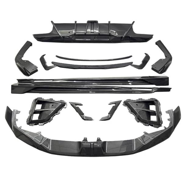 Quality X6M F96 BMW Body Kit Carbon Fiber Front Lip Skirt Rear Diffuser Spoiler for sale