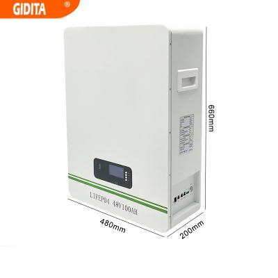 China Wholesale 48V 100Ah 200Ah  wall mounted lithium battery 100kwh Home Solar storage battery for sale