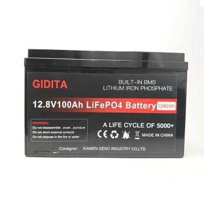 China LiFePO4 Solar Power System Battery 12.8V Solar Lithium Battery for sale