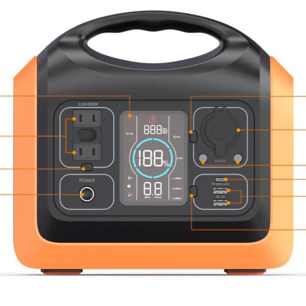 Quality 24V 4A Car Charging Portable Solar Power Bank Outdoor Camping Generator 600W for sale
