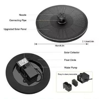 China 3W Solar Panel Kit Water Pump Solar Fountain Solar Powered Bird Bath Fountain Pump Outdoor Watering Submersible Pump for Pond for sale