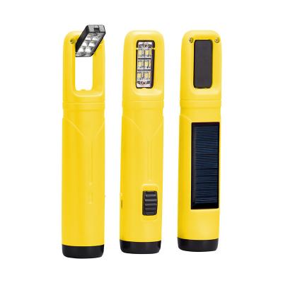China Portable Solar Powered Radio Flashlight Source 1W Front Torch 6pcs 2835 SMD Side Lamp à venda