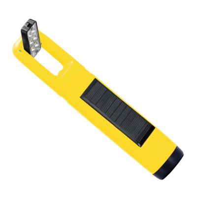 China Portable Solar Powered Radio Flashlight Source 1W Front Torch 6pcs 2835 SMD Side Lamp à venda