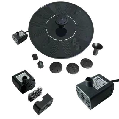 China 6 Nozzles Solar Bird Bath Fountains with Mono Crystalline Solar Cells Black Frame Color for sale