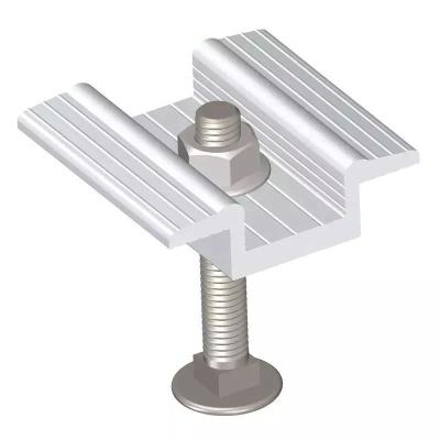 China Customized Aluminium Mid Clamp Fixing Brackets for Roof Ground Solar Mounting System for sale