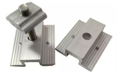 China Customized Aluminium Mid Clamp Fixing Brackets for Roof Ground Solar Mounting System for sale