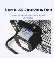 China Adjustable Brushless Solar Floor Fan with Multi-function Button and 15W Working Power for sale