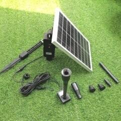 China Timer Outdoor Garden Pool Water Pump 7.4V 2000MAH Solar Powered TYPE-C Charger Port for sale