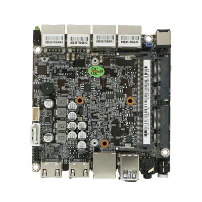 China PCB 100 X 100mm Mini Motherboard 4 Lan Thin Client J3160 NUC Motherboard with 2hd port for sale