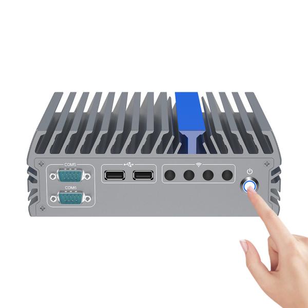 Quality N100 Quad Core Fanless Industrial Mini PC 6 Com Rs232 4k Mini PC for sale