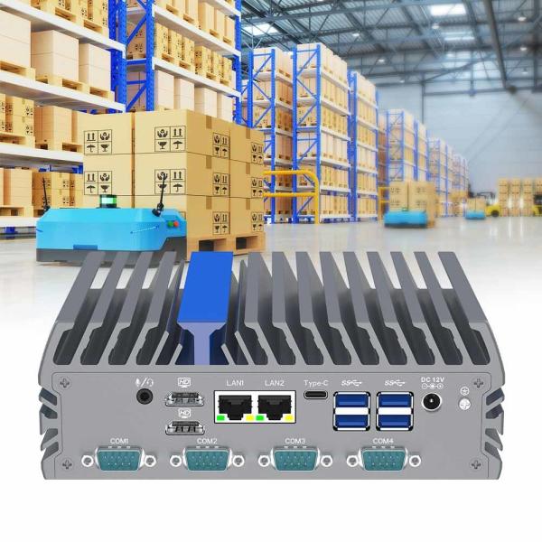 Quality N100 Quad Core Fanless Industrial Mini PC 6 Com Rs232 4k Mini PC for sale