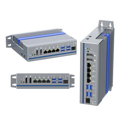 China Fanless Soft Router Intel I5-1235u Ddr5 M.2 Ssd 4 Port Lan Mini Pc for sale