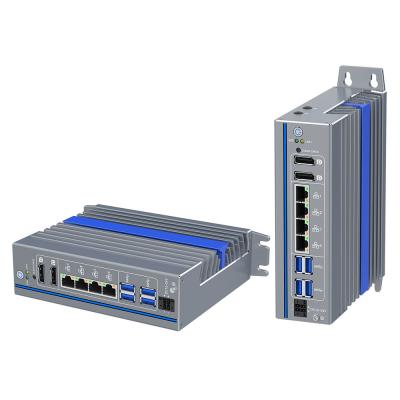 China Fanless Soft Router Intel I5-1235u Ddr5 M.2 Ssd 4 Port Lan Mini Pc for sale